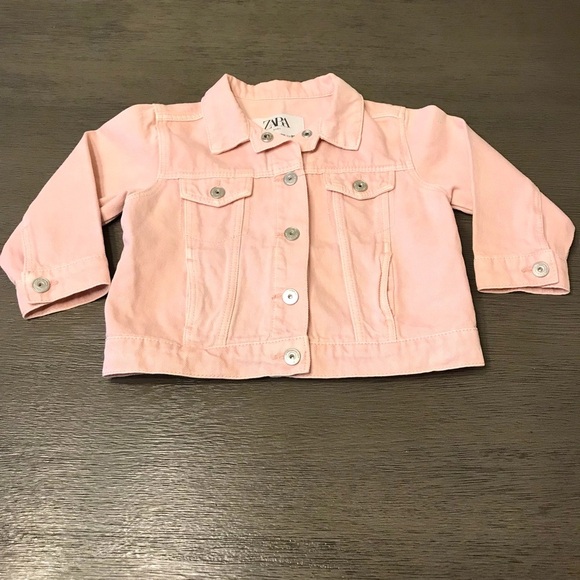 Zara | Jackets & Coats | Zara Pink Denim Jacket | Poshmark